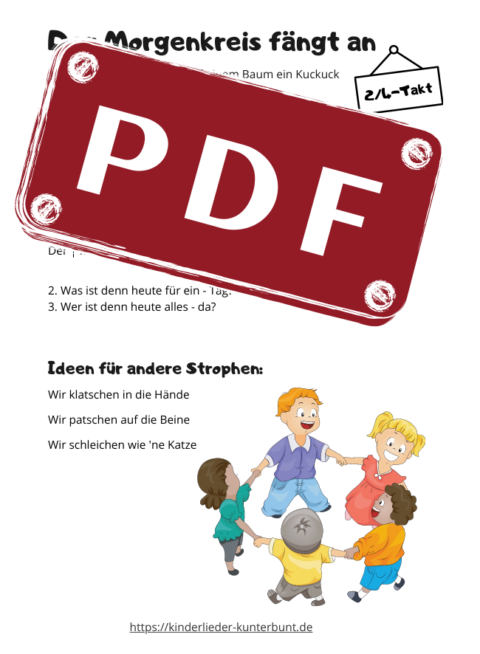 Der Morgenkreis fängt an - kinderlieder-kunterbunt.de